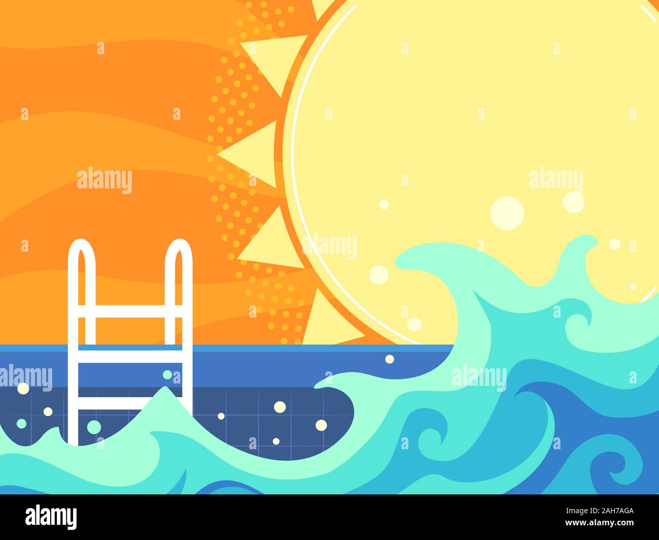 Swimming Pool Waves Clipart