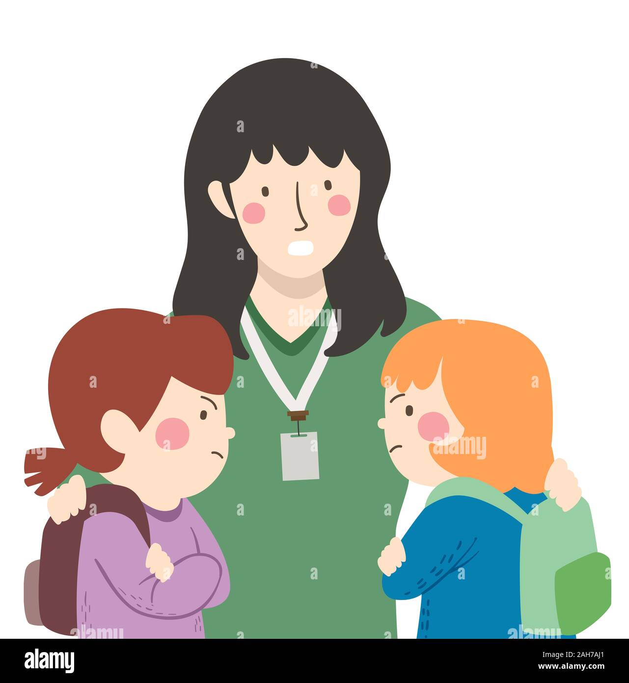 Child Talking To Teacher Clipart