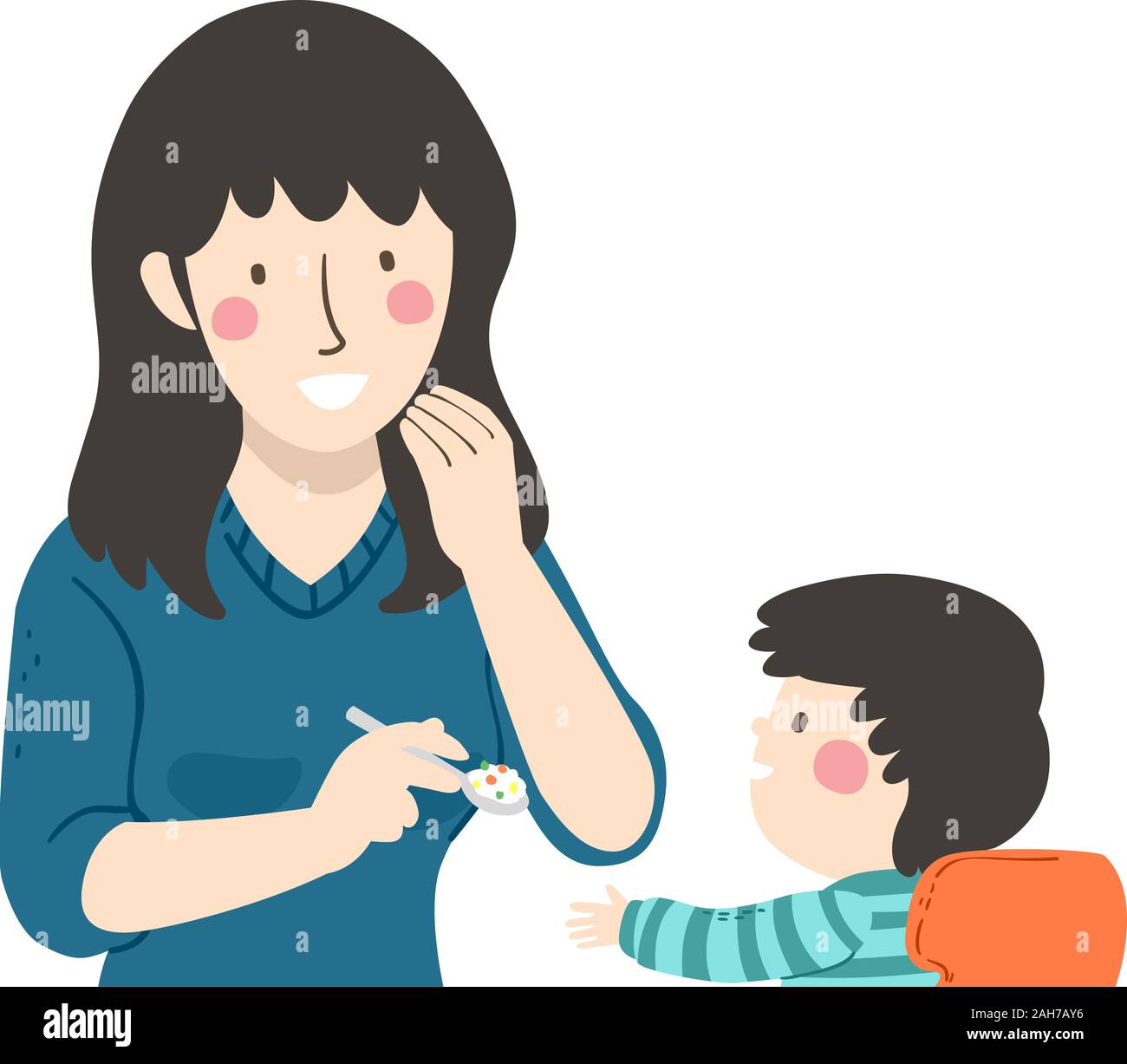 Cartoon boy kid hand gesture hi-res stock photography and images - Alamy