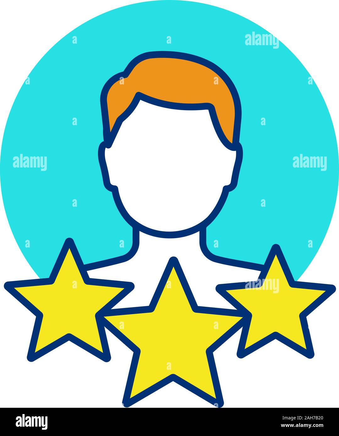 Professional experience color icon. Profile rating. User reviews and ...