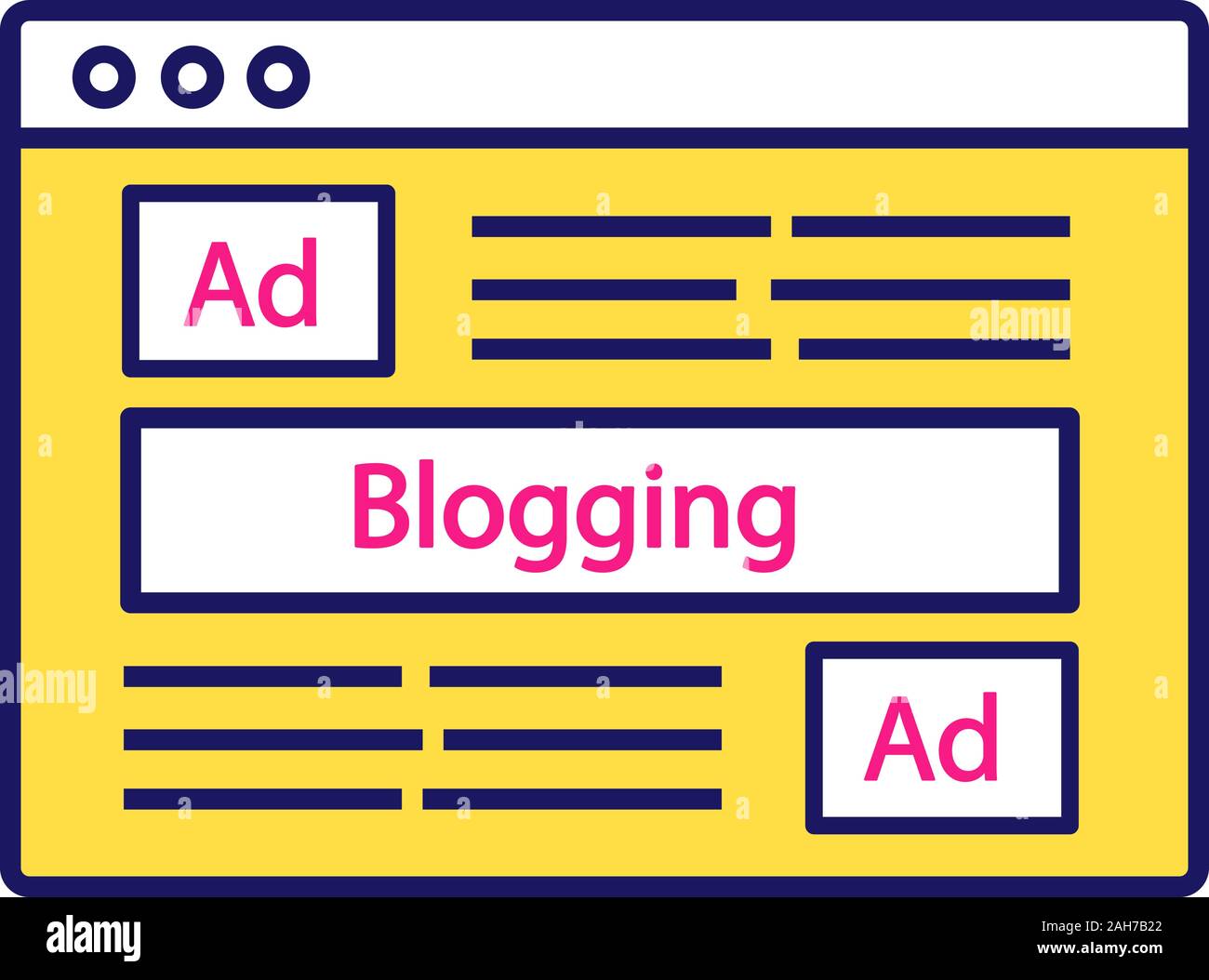 Blog advertising color icon. SMM. Social media marketing. Blogging ...