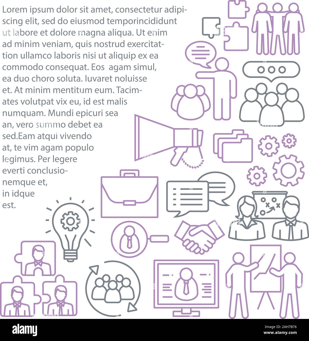 Teamwork article page vector template. Partnership. Brochure, magazine ...