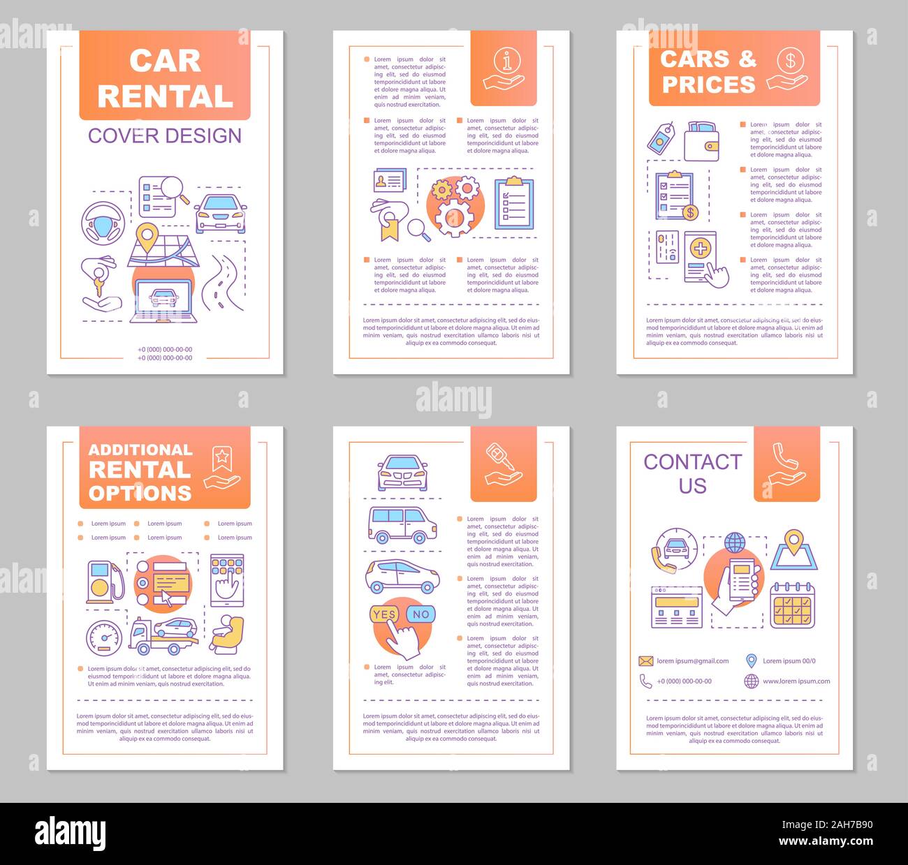 Car rental brochure template layout. Rent a car. Auto leasing options ...