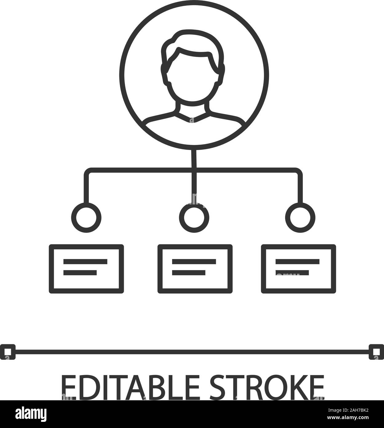 Employee abilities and skills linear icon. Thin line illustration ...