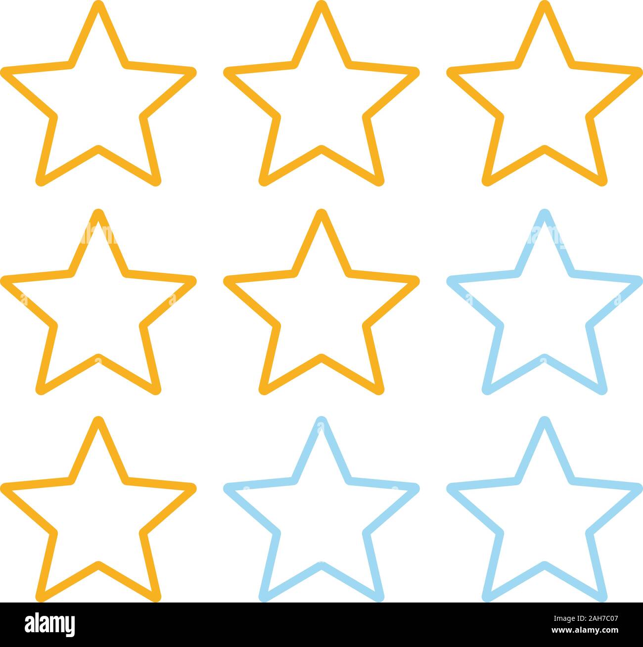 Rating scale color icon. Linear vector Stock Vector Image & Art - Alamy