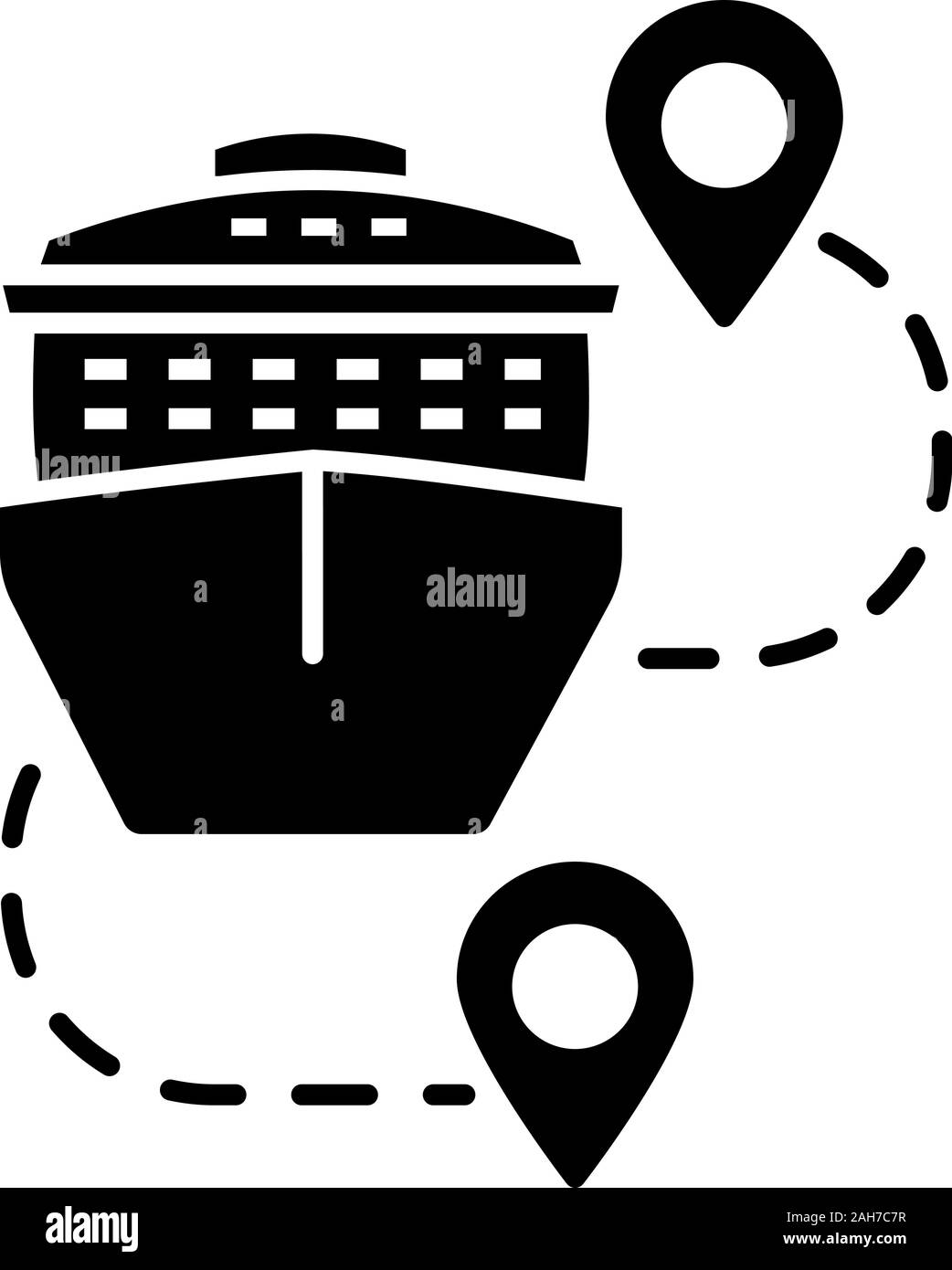 Ship routes Stock Vector Images - Alamy