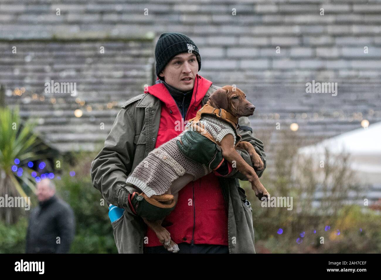 Funny man carrying dog hi-res stock photography and images - Alamy