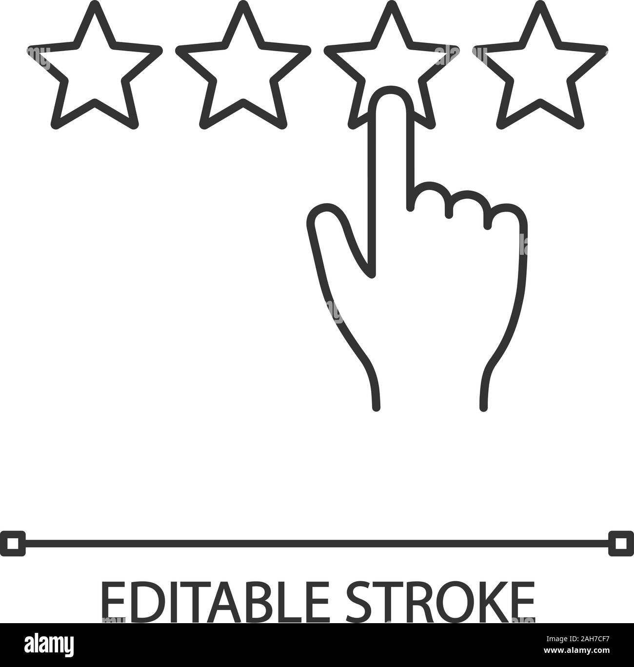 Customer feedback and rating linear icon. Ranking. Thin line ...