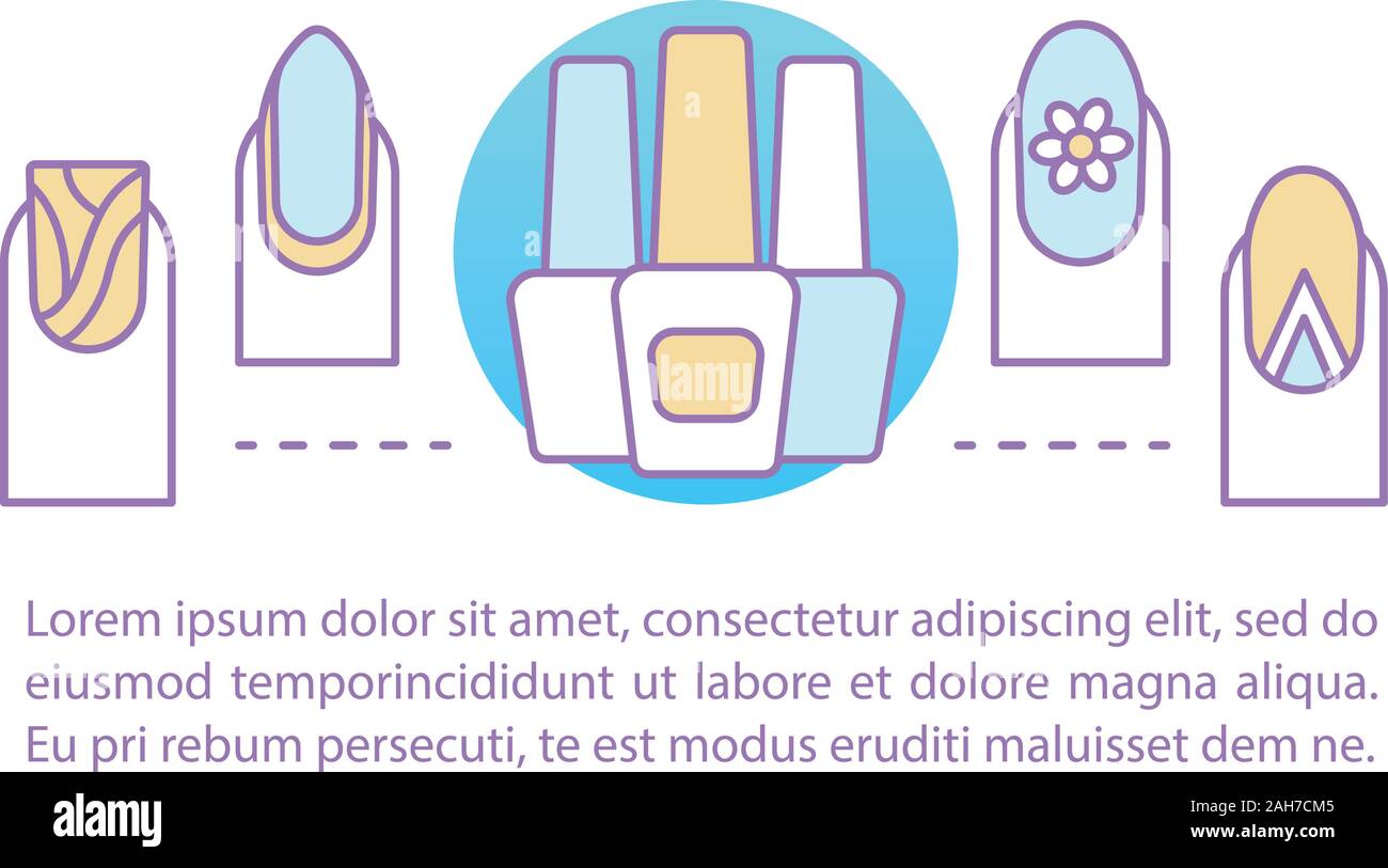 Manicure concept linear illustration. Nail salon. Article, brochure ...