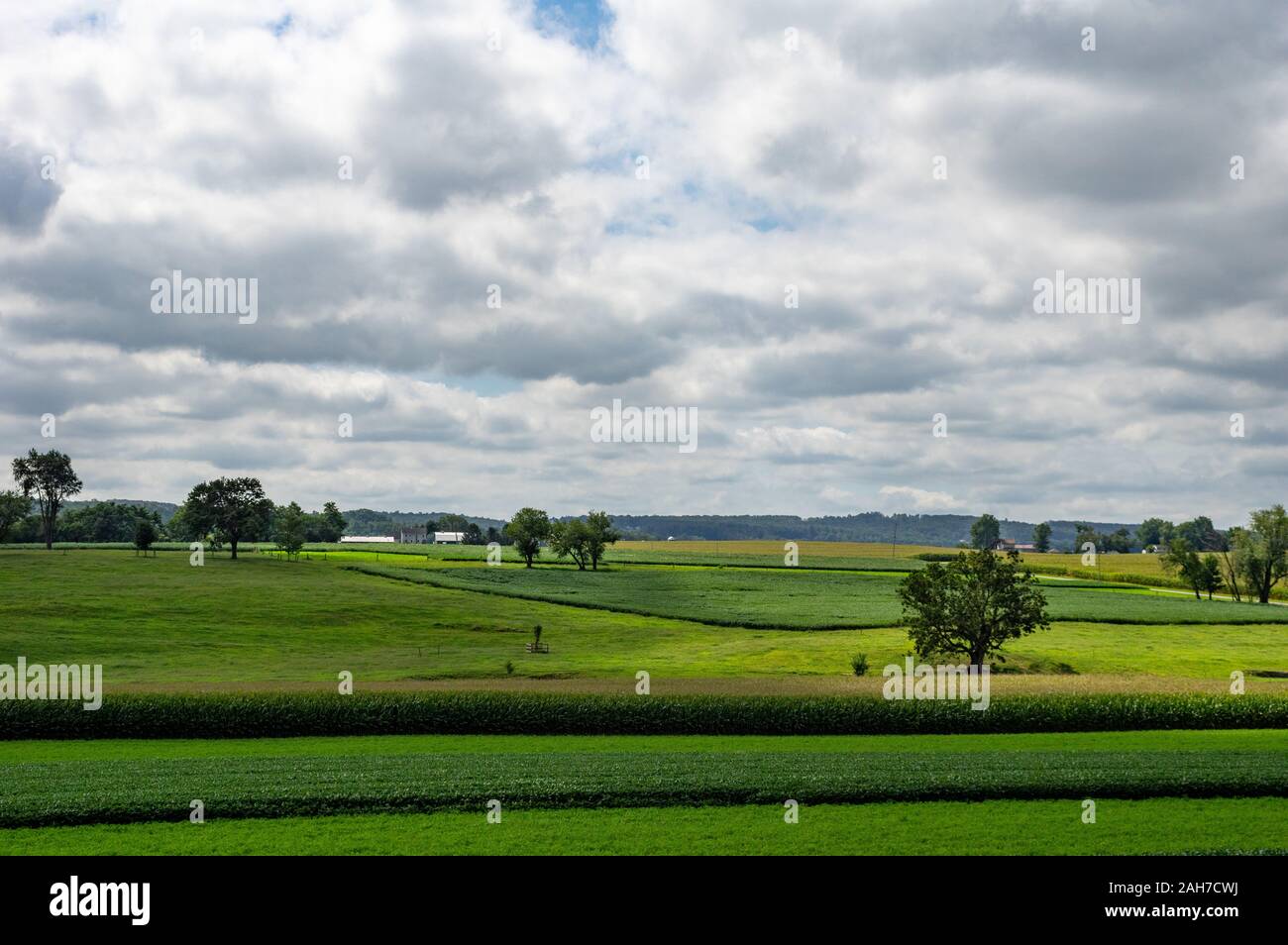 The beautiful green farmland of Lancaster County, Pennsylvania Stock ...
