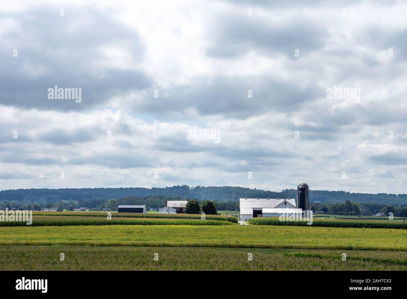 The beautiful green farmland of Lancaster County, Pennsylvania Stock ...
