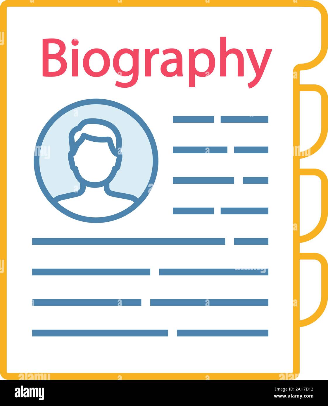 The official biography Stock Vector Images - Alamy