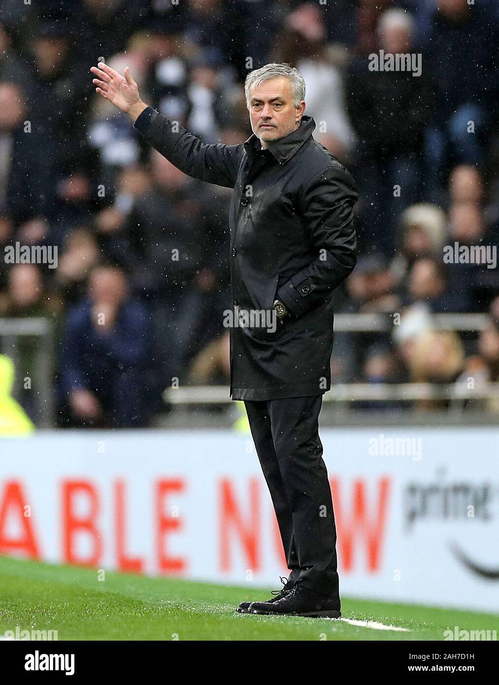 Tottenham Hotspur manager Jose Mourinho on the touchline during the ...