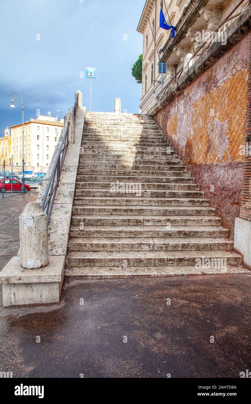 stairway in ancient italian city Stock Photo - Alamy