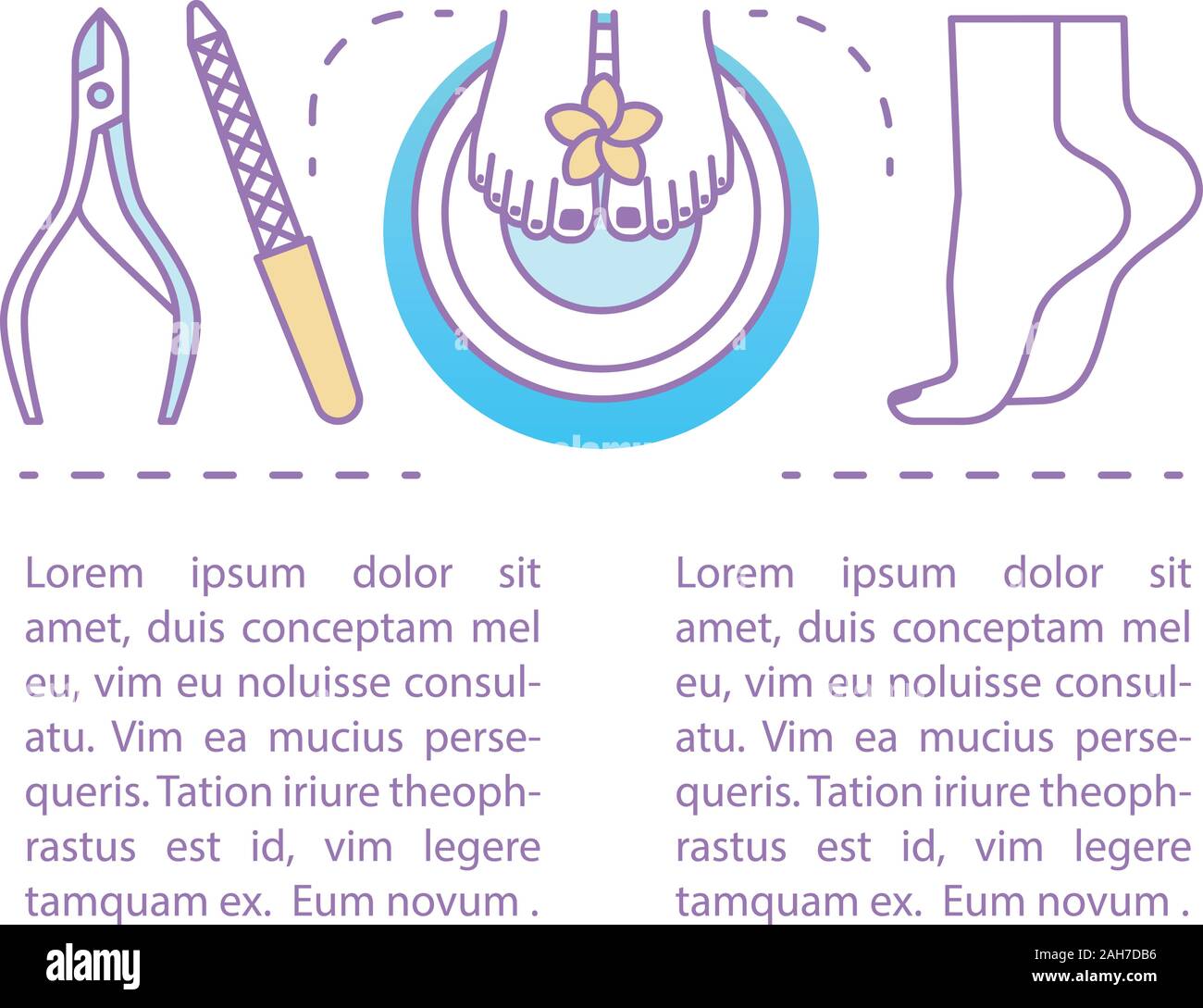 Pedicure concept linear illustration. Beauty salon. Nail salon. Article ...