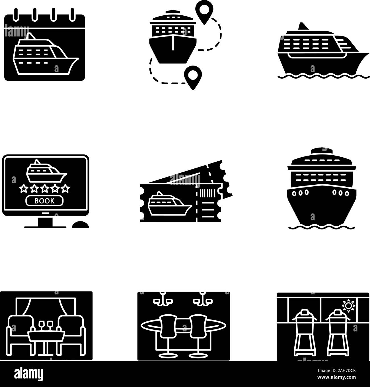 Ferry boat restaurant Stock Vector Images - Alamy