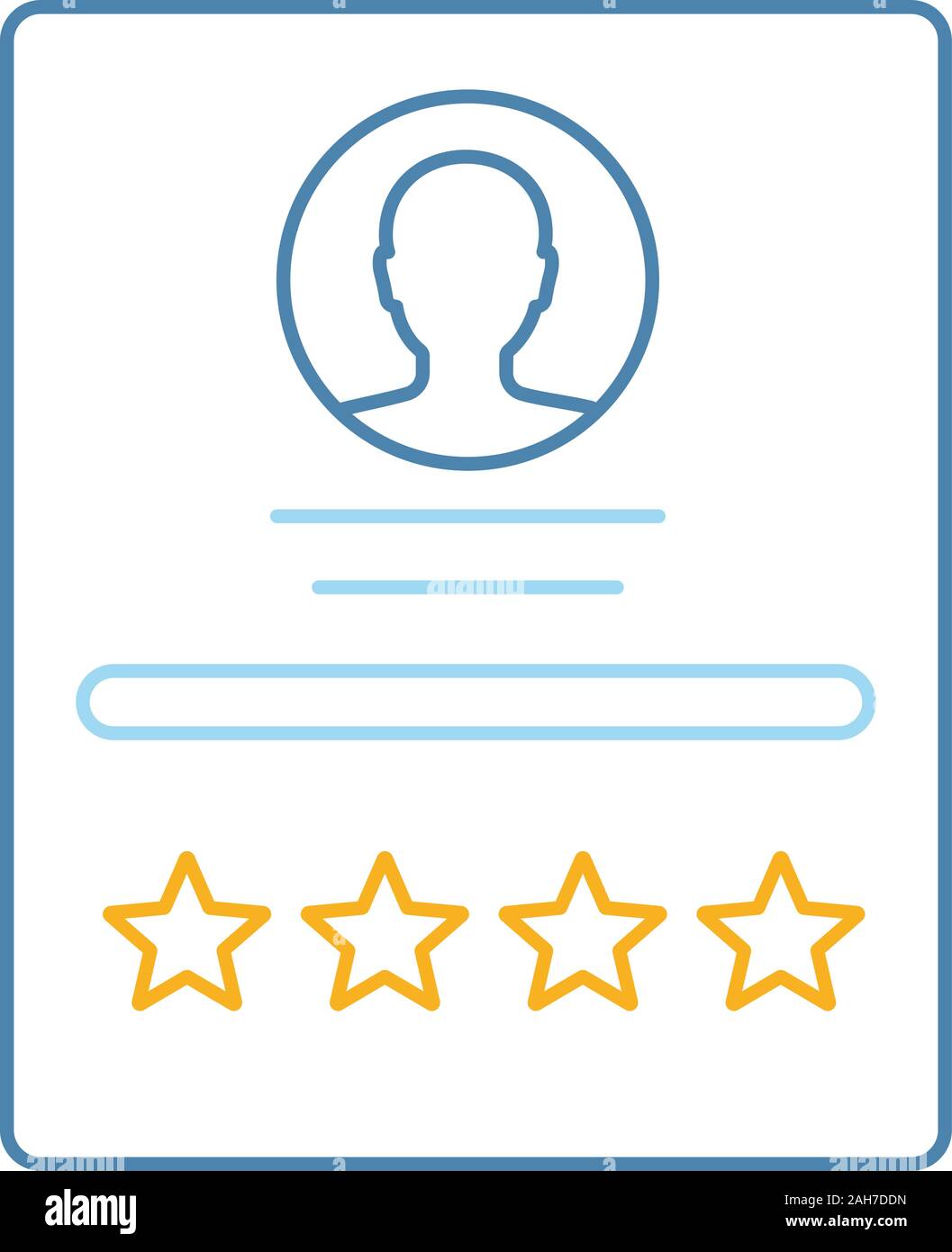 Profile rating color icon. Linear vector Stock Vector Image & Art - Alamy