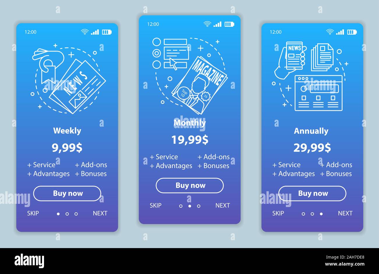 Magazine subscription app Stock Vector Images - Alamy