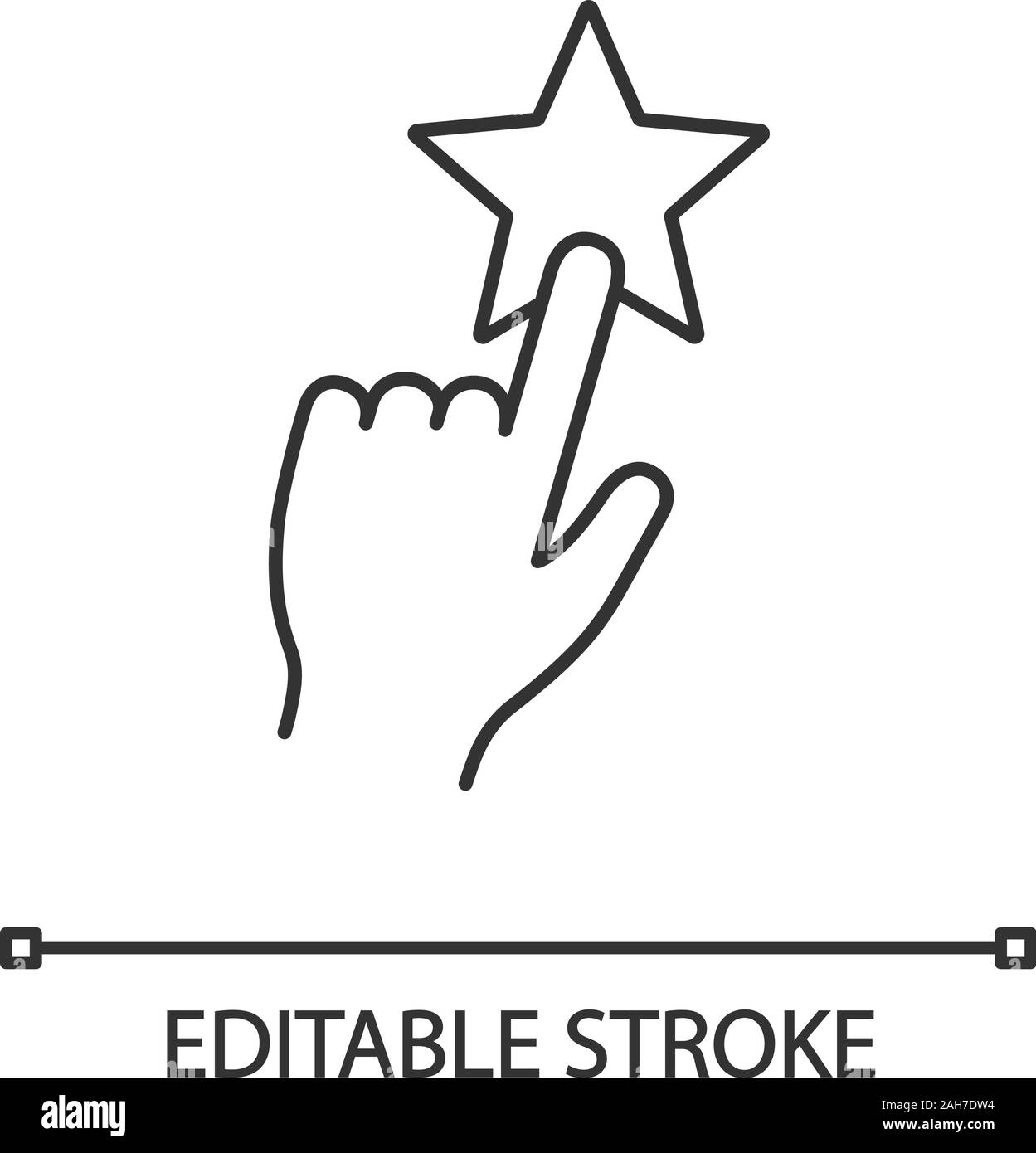 Rating linear icon. Add to favorite button. Thin line illustration ...