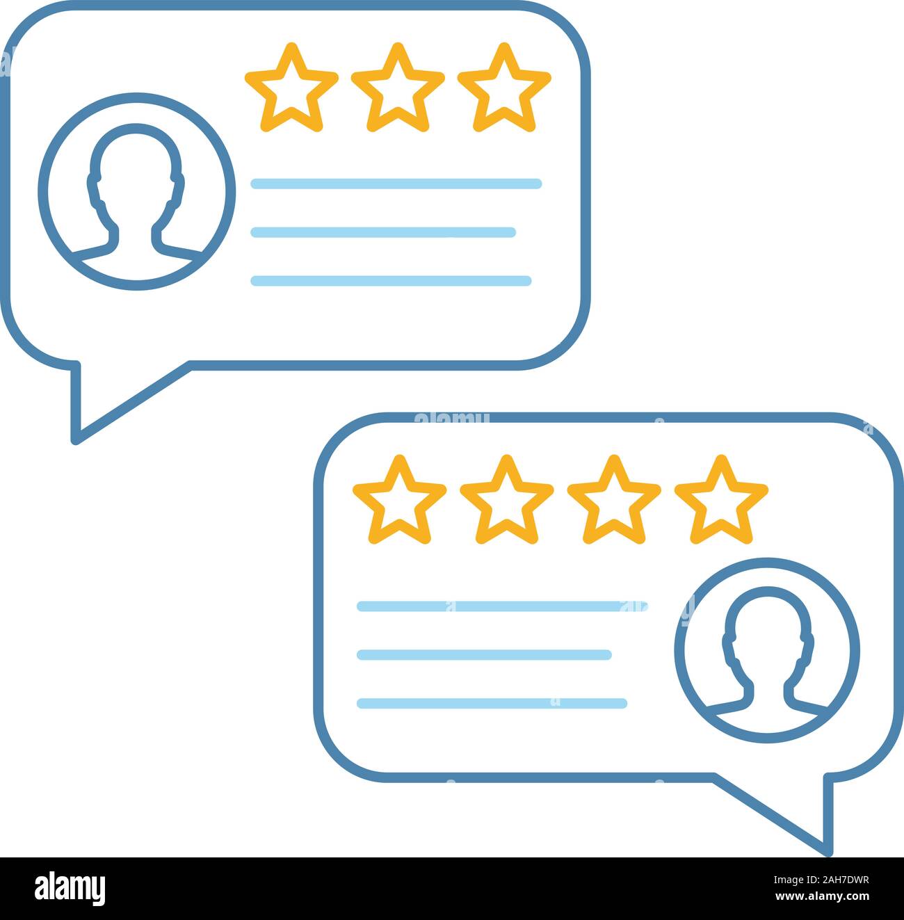 Feedback and reviews color icon. Linear vector Stock Vector Image & Art ...