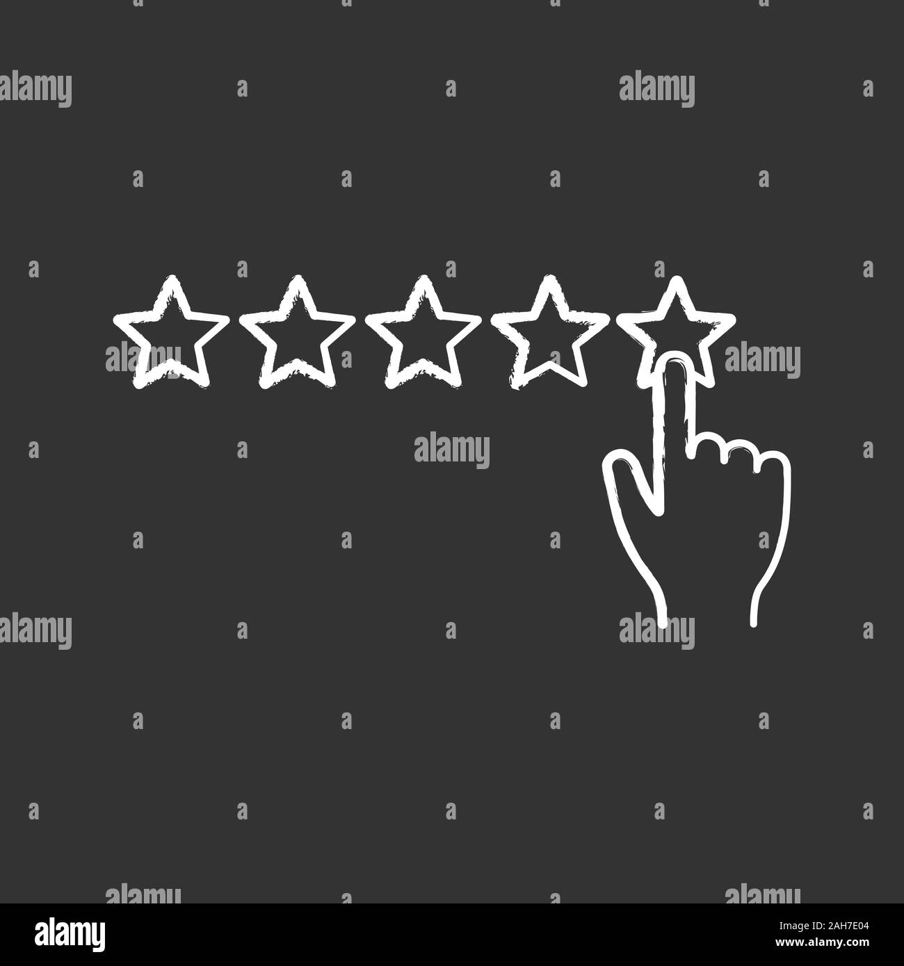 High rating chalk icon. Customer positive feedback and reviews. Ranking ...