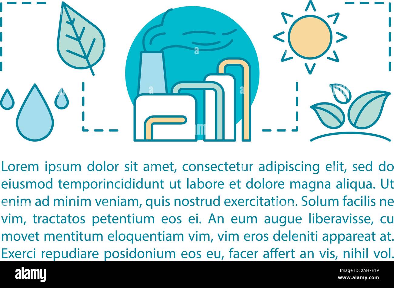 Ecological issues concept linear illustration. Environment protection ...