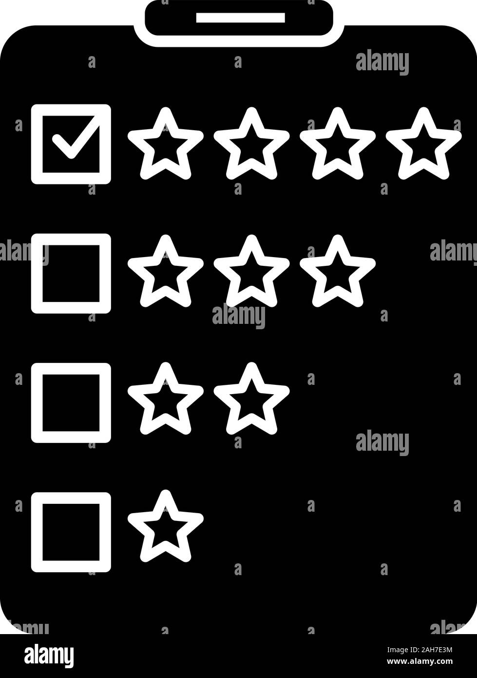 Rating survey glyph icon. Ranking research questions. Customer feedback ...