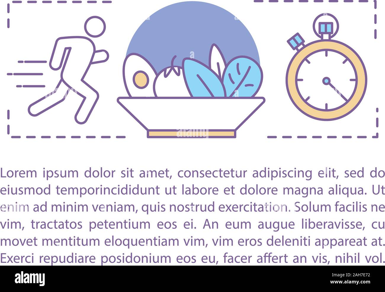 Diet concept linear illustration. Healthy nutrition, eating. Article ...