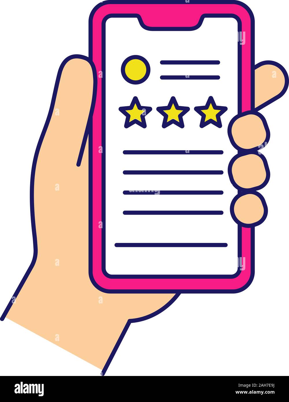 App rating color icon. Customer feedback application. Ranking. Reviews ...
