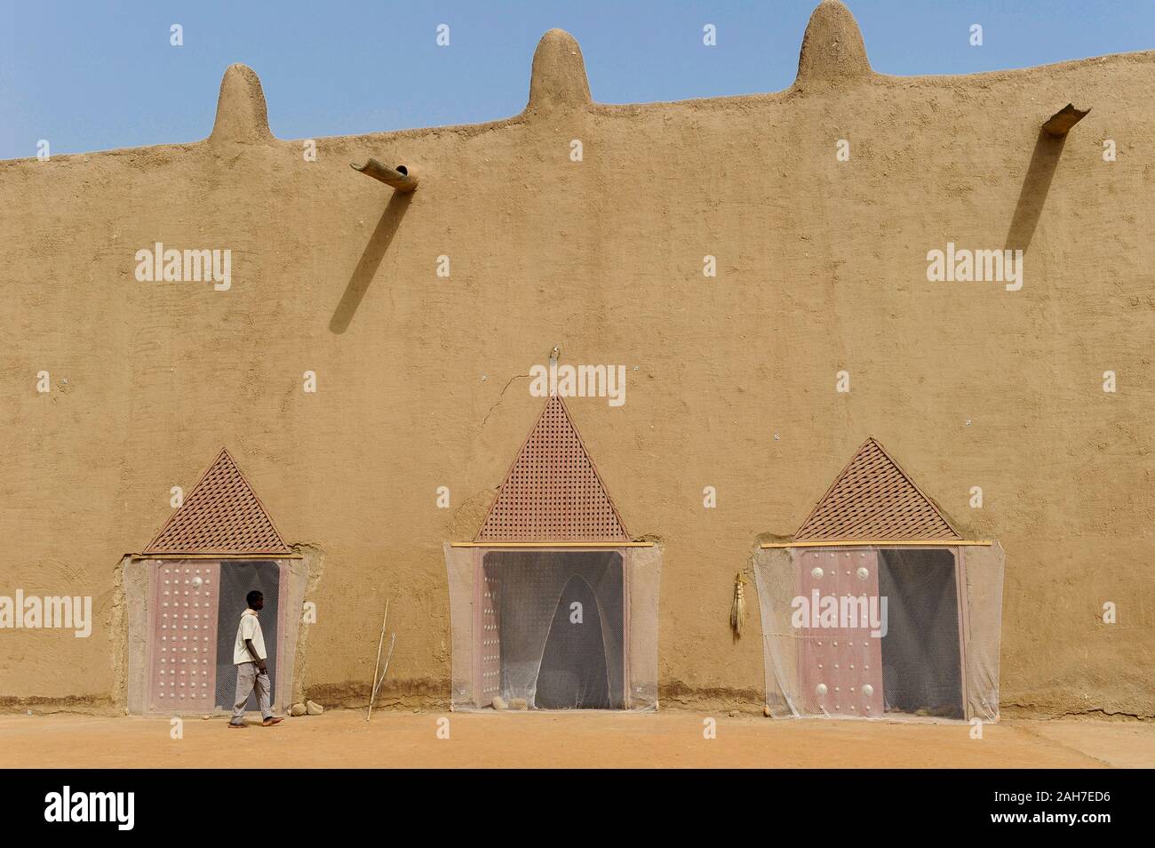 MALI, Djenne , Grand Mosque built from clay is an UNESCO world heritage ...