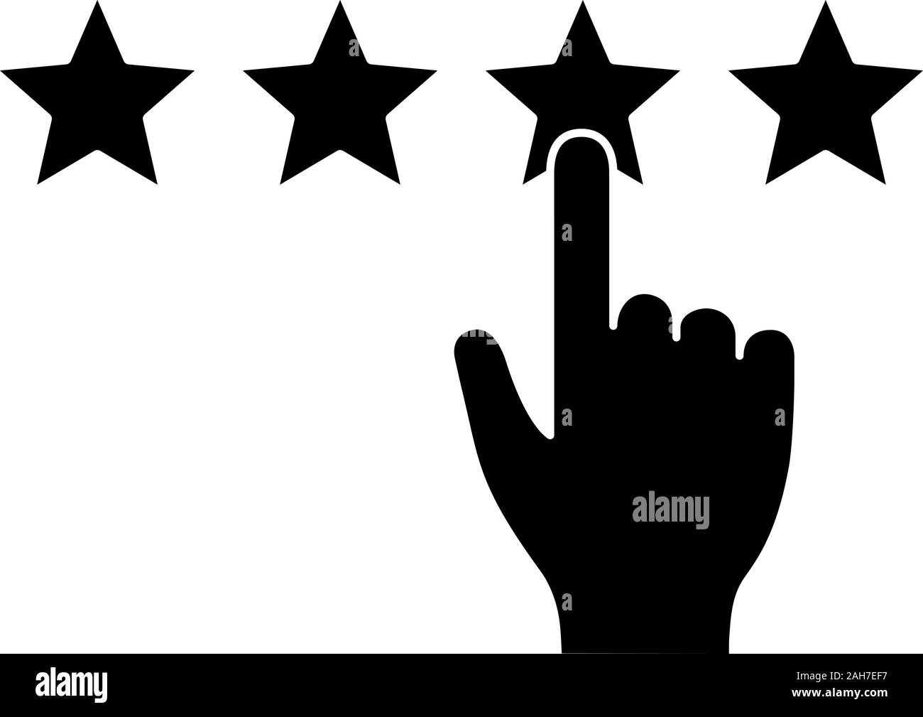 Customer feedback and rating glyph icon. Ranking. Client review. Rating ...