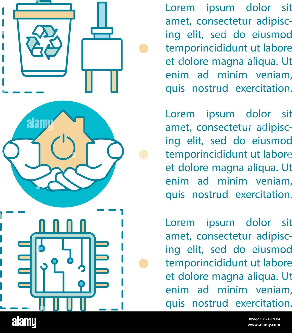 Smart house article page vector template. Home automation. Brochure ...