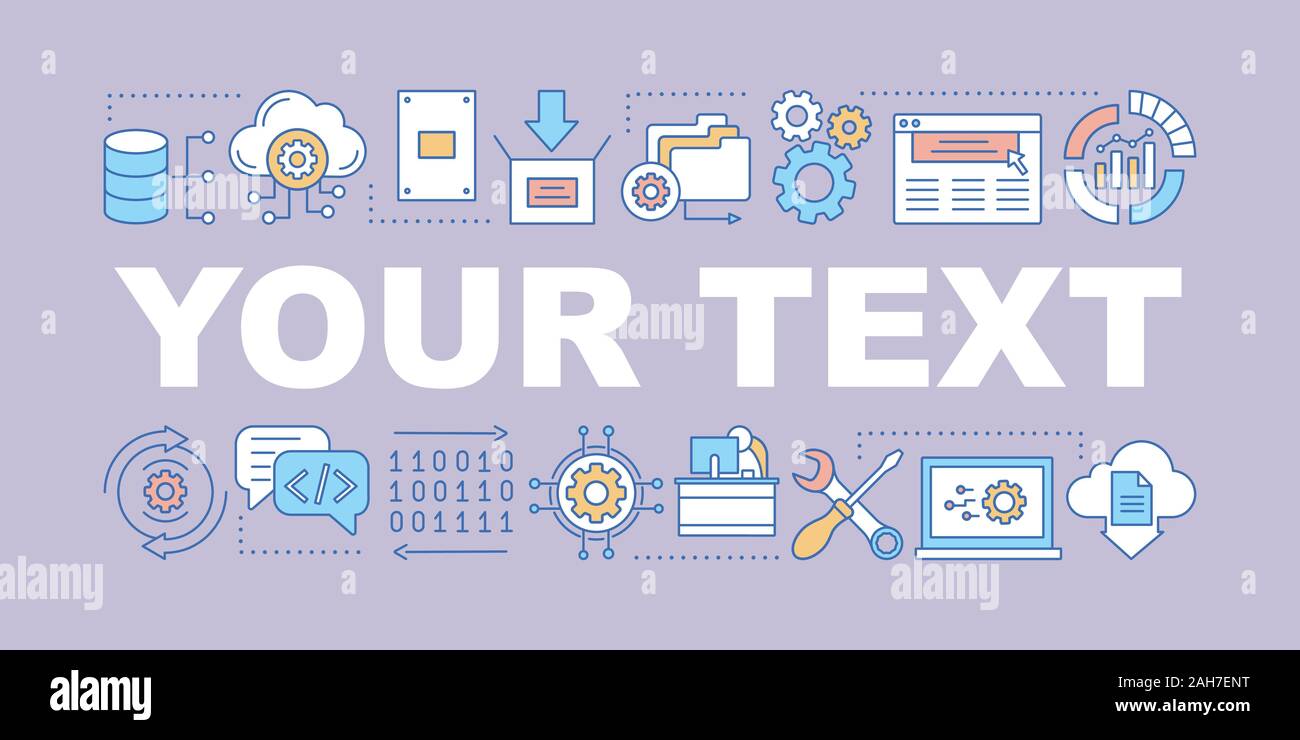 Big data word concepts banner. Technical support. Presentation. Digital ...