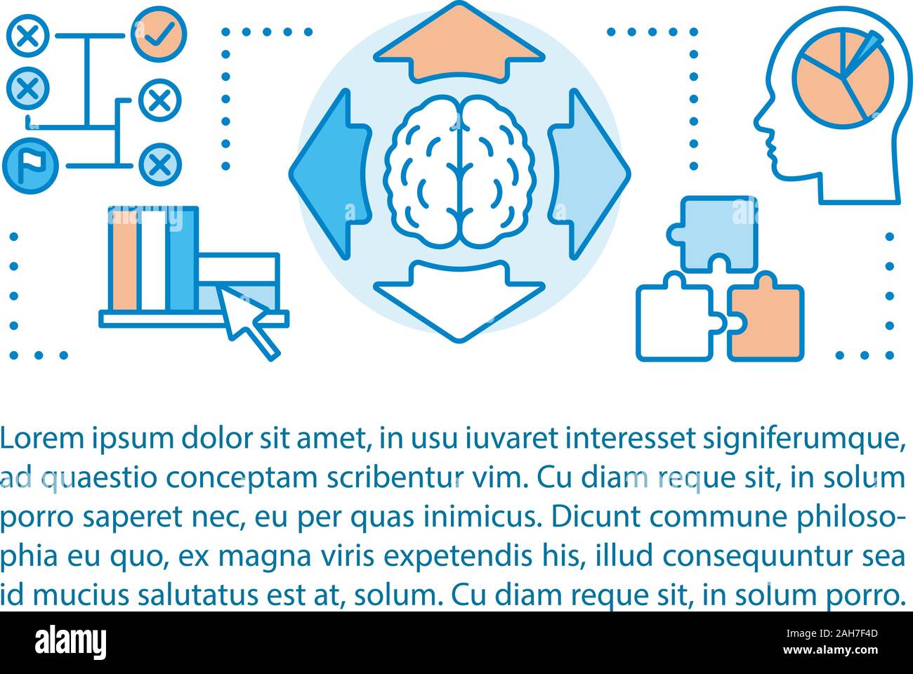 Solution searching concept linear illustration. Skills improvement ...