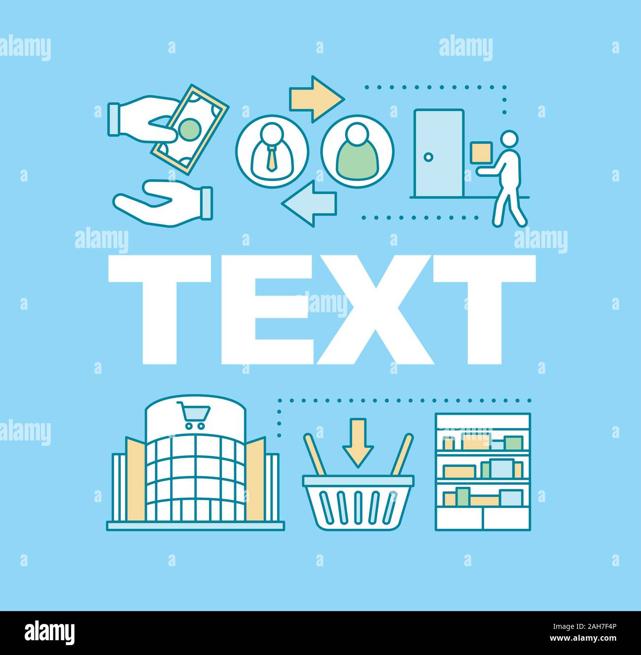 Retail word concepts banner. Shopping. Presentation, website. Marketing ...