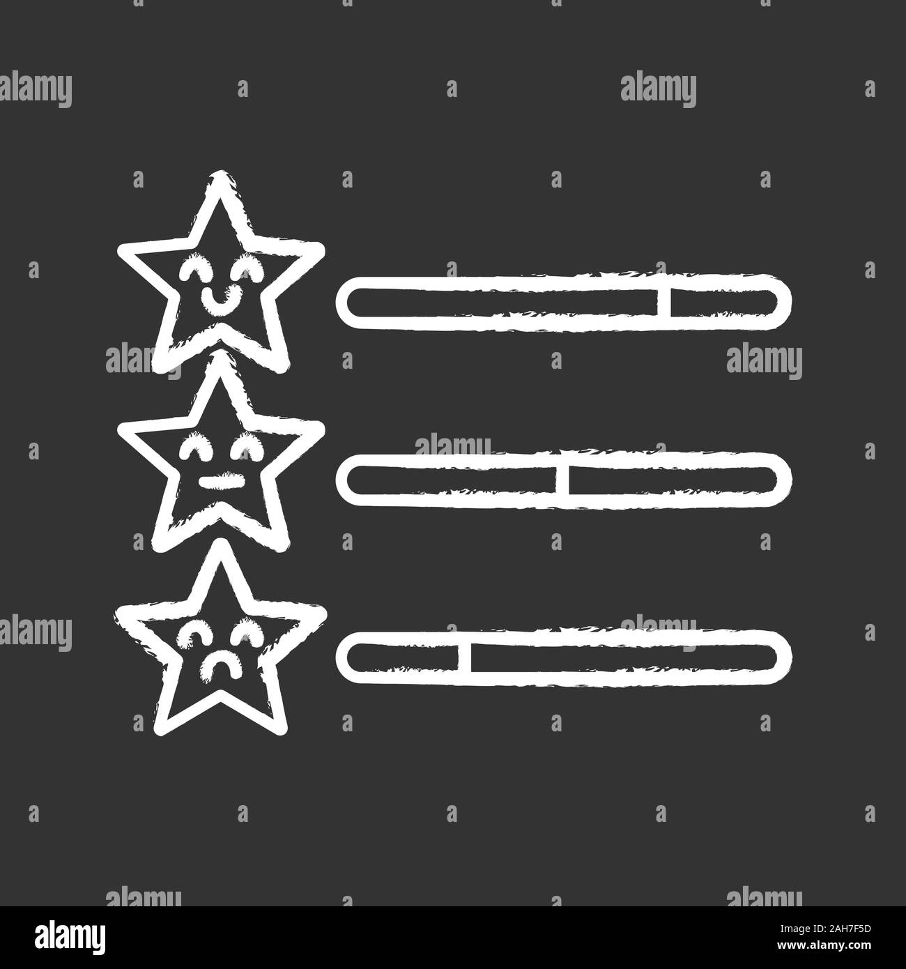 Rating scale chalk icon. Customer feedback and review. Service ...