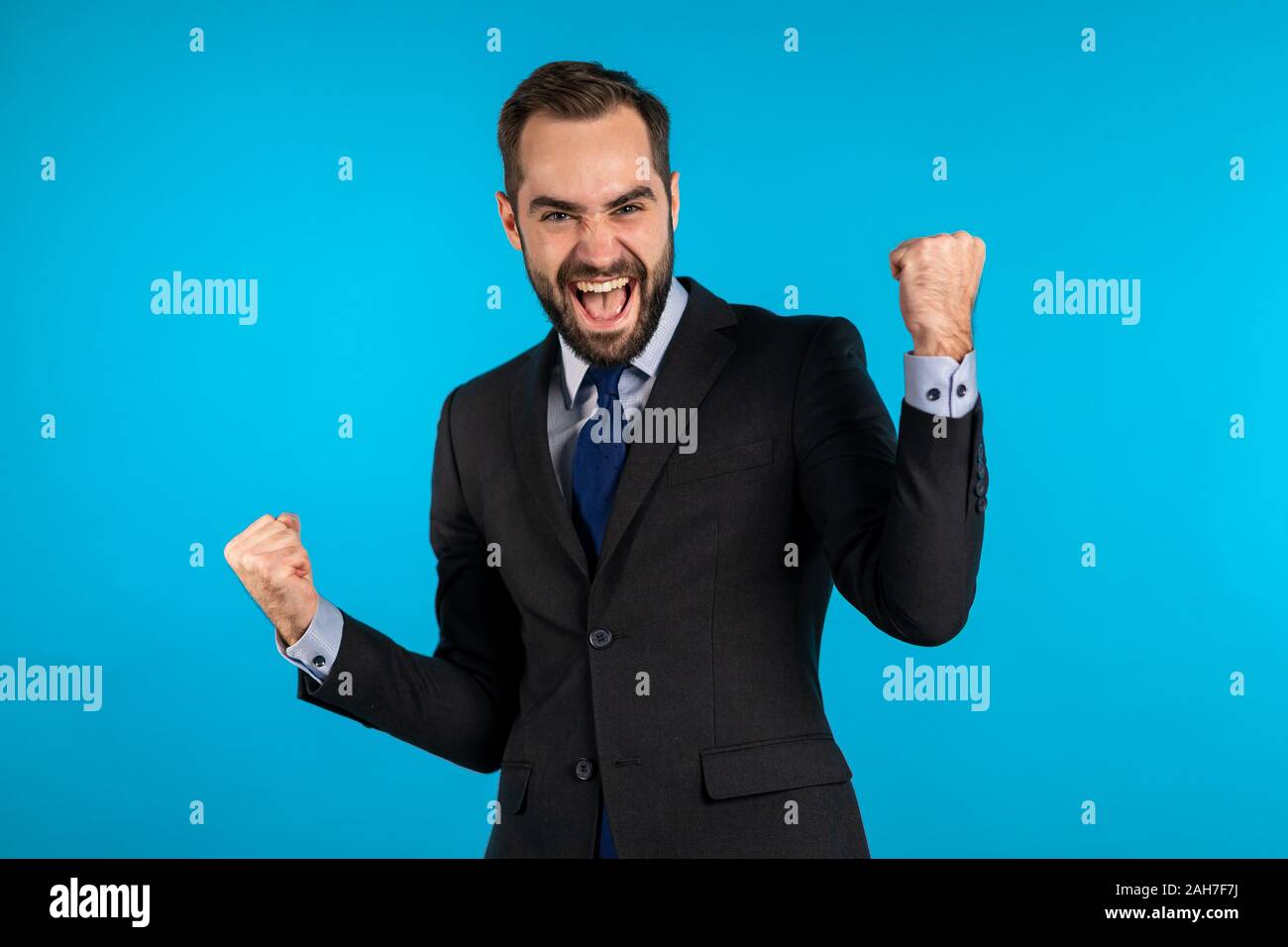 Shocked happy adult european hi-res stock photography and images - Alamy