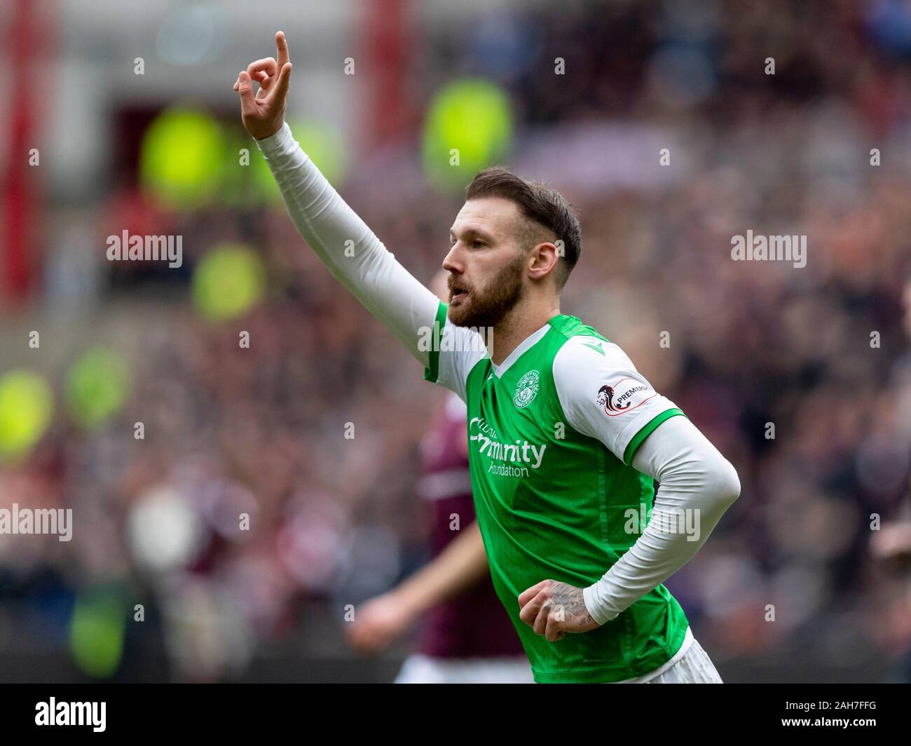 Martin boyle hibernian 2019 celebrates hi-res stock photography and ...