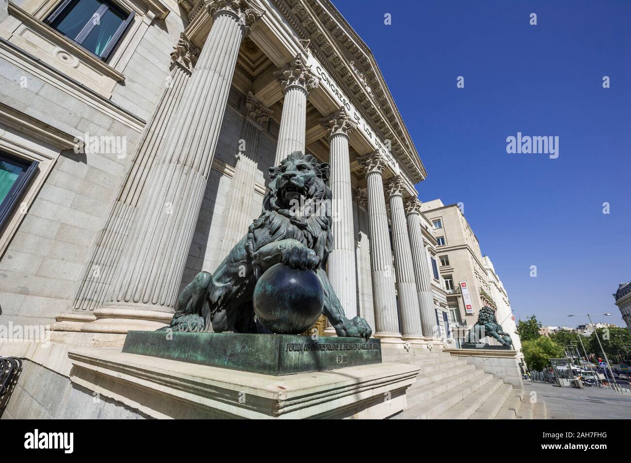 The Exterior of the Congreso de Los Diputados Spanish Parliament ...