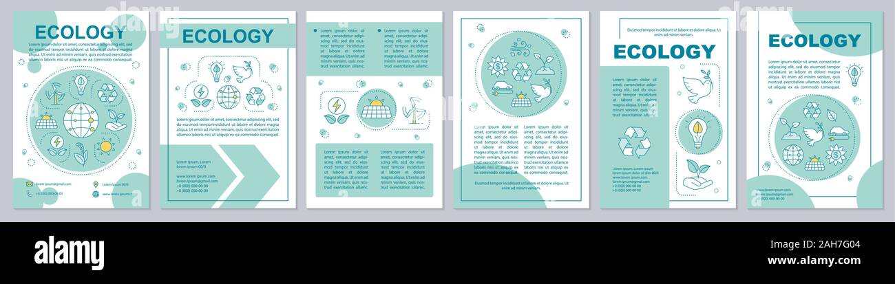 Ecology brochure template layout. Environment protection. Eco energy ...