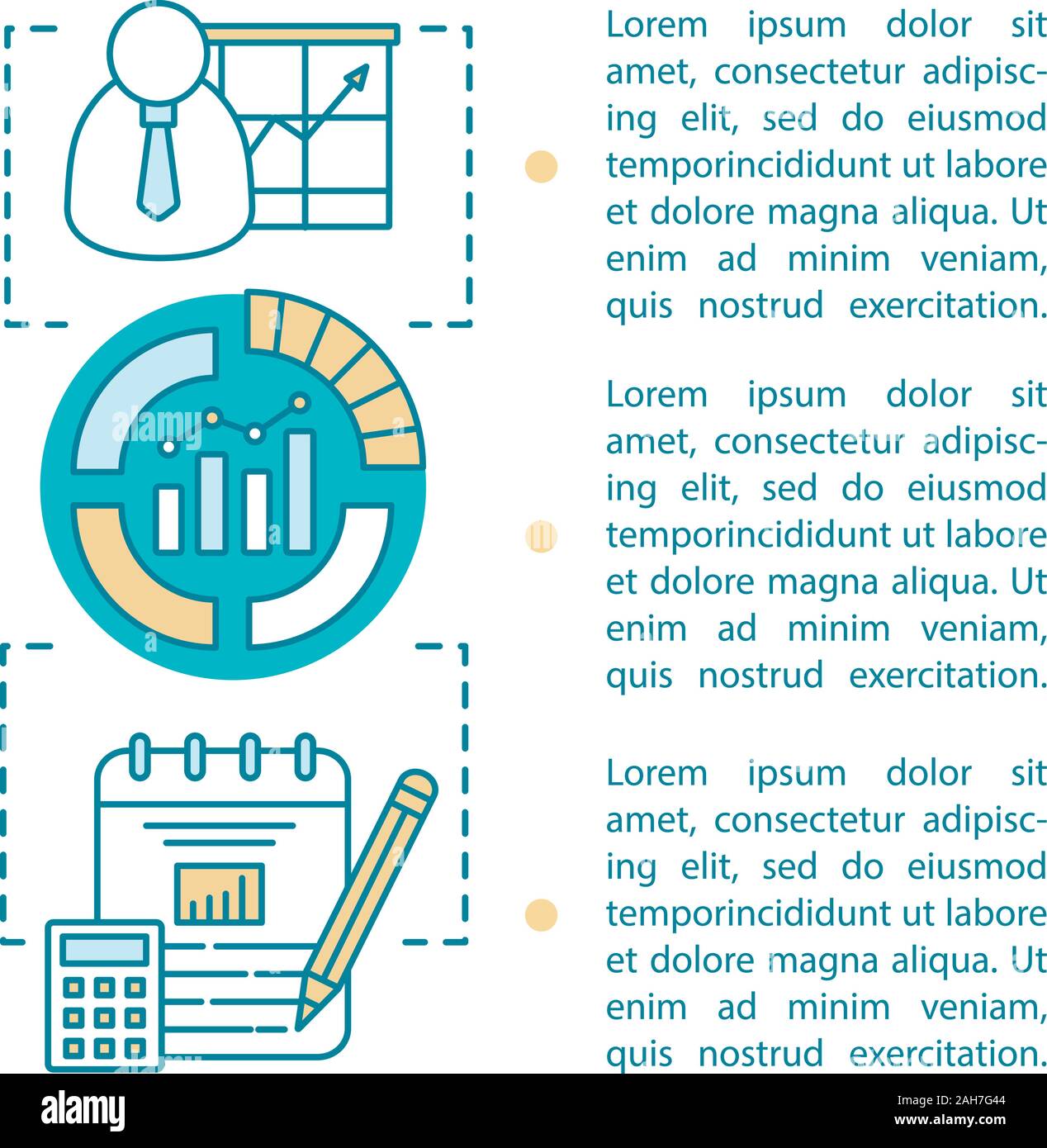 Financial management article page vector template. Budgeting, financing ...