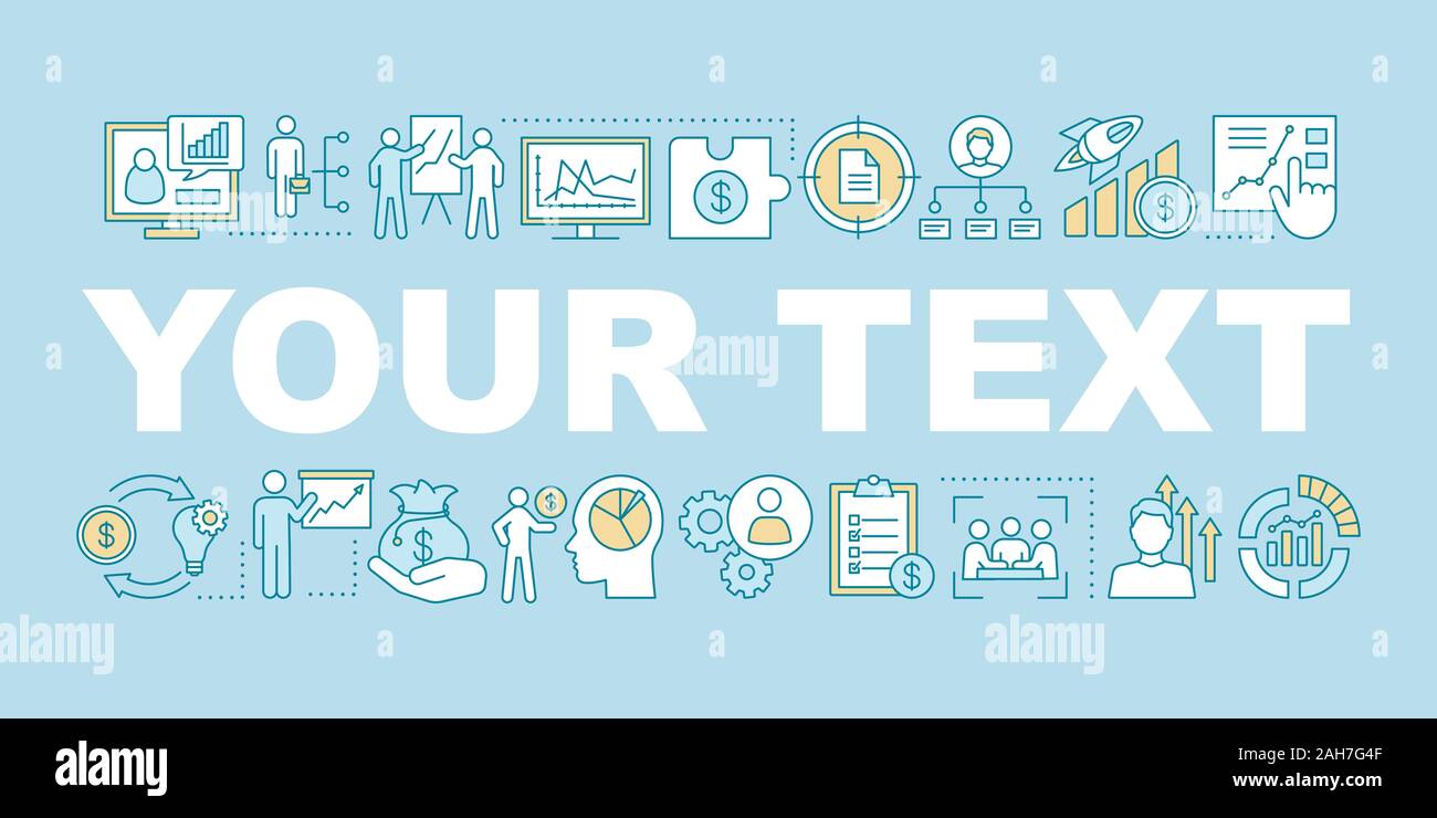 Business development word concepts banner. Startup launch. Profit ...