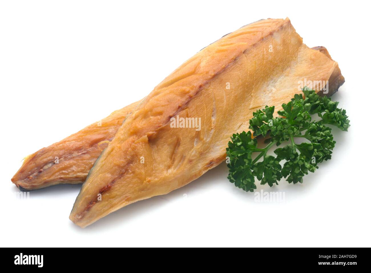 Smoked Trout Fillets Isolated On White Stock Photo - Alamy