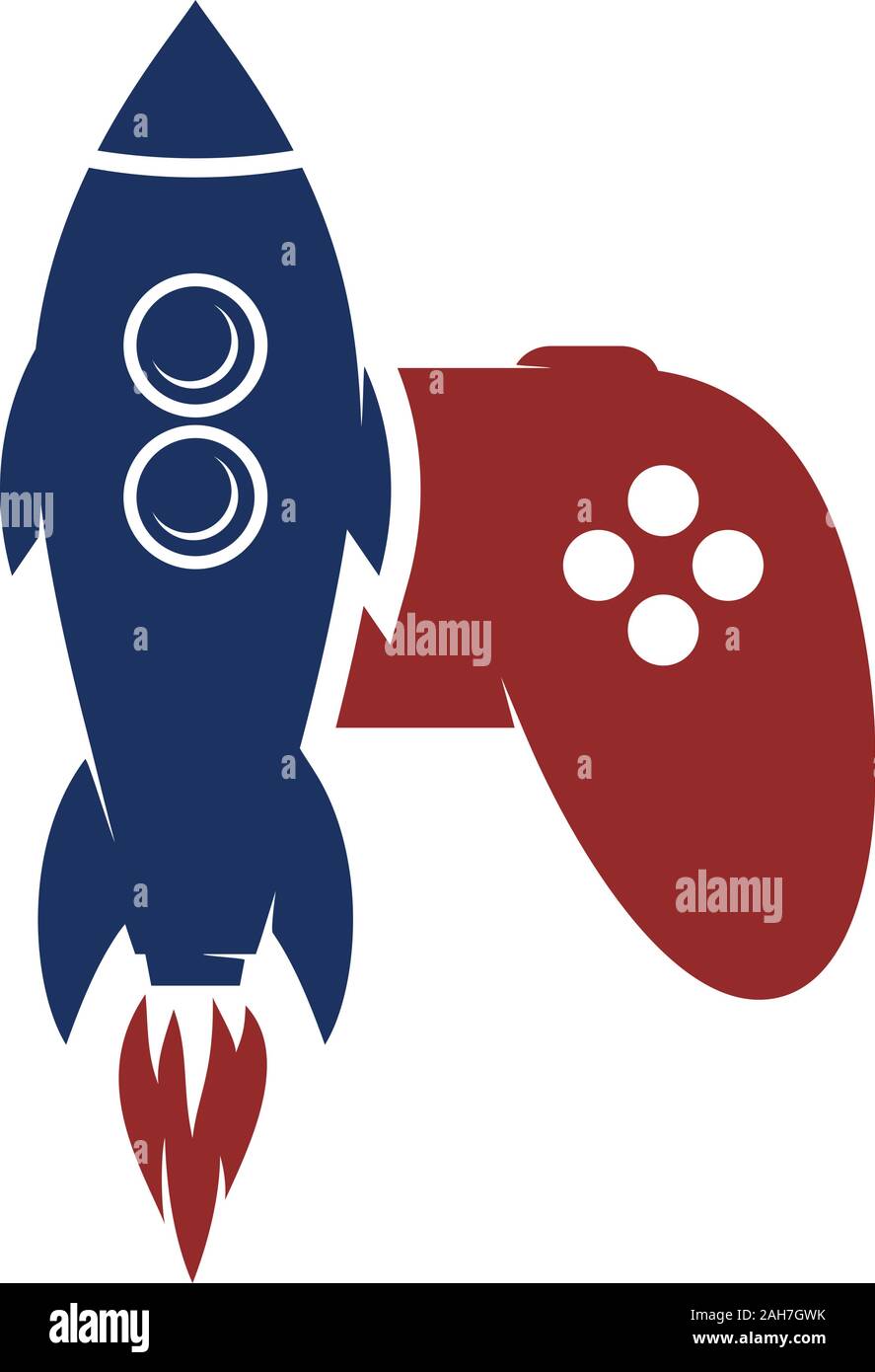 rocket game console turbo speed joystick controller vector Stock Vector ...