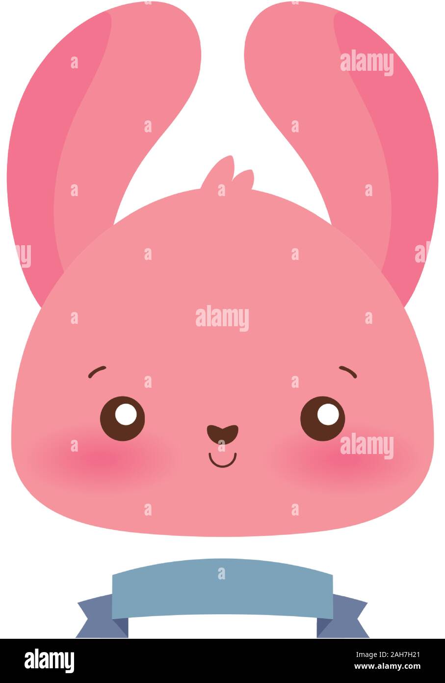 Cute rabbit cartoon with ribbon design, Animal zoo life nature ...