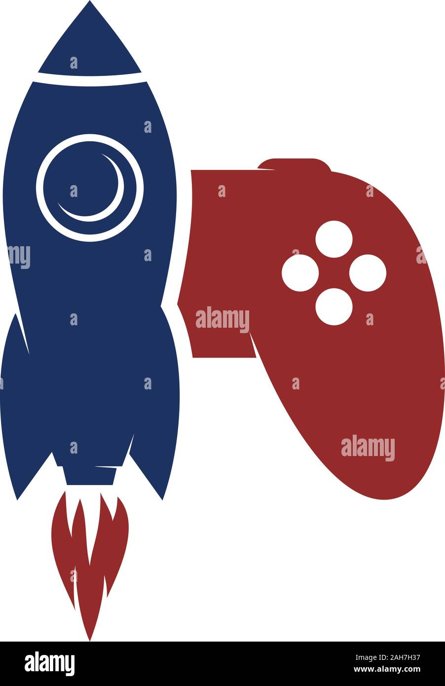 rocket game console turbo speed joystick controller vector Stock Vector ...