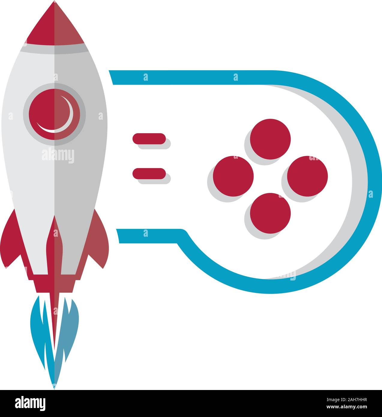 rocket game console turbo speed joystick controller vector Stock Vector ...