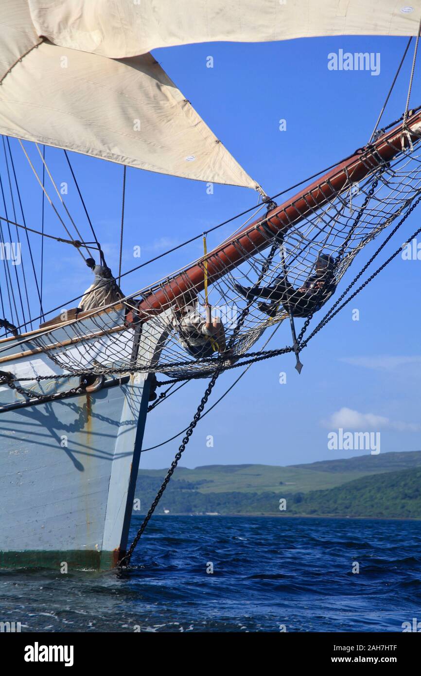 Sailing on Ketch Irene in Scotland Stock Photo - Alamy