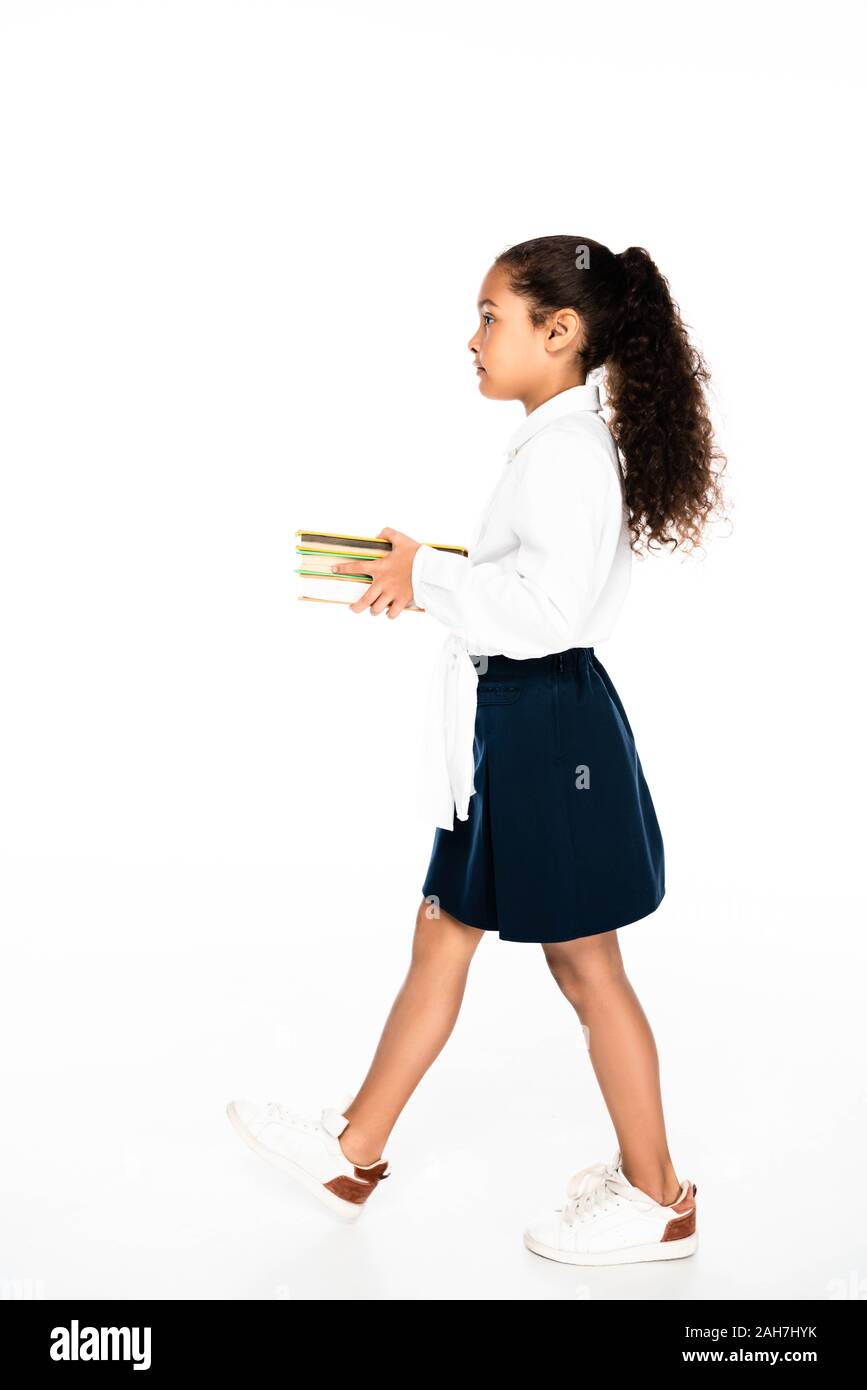 Kids Walking Side View Side View Of Boy Walking With Scowl Face...