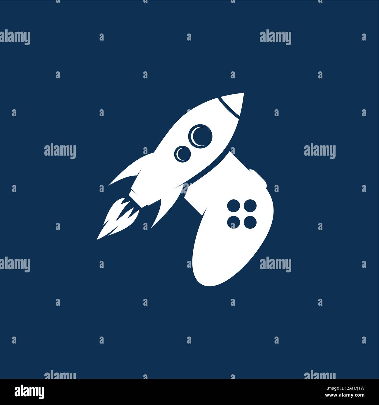 rocket game console turbo speed joystick controller vector Stock Vector ...